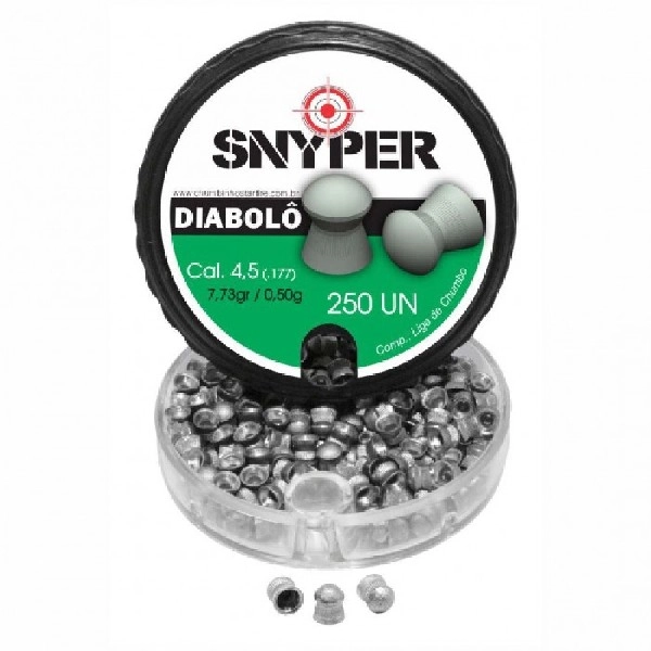 Chumbinho Diabolo 4.5 Snyper 250 Unididades | Código: 7898936926012