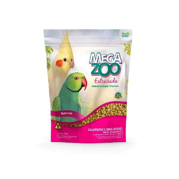 Megazoo Extrusada Calops e Ring Necks 300g | Código: 7898401962187